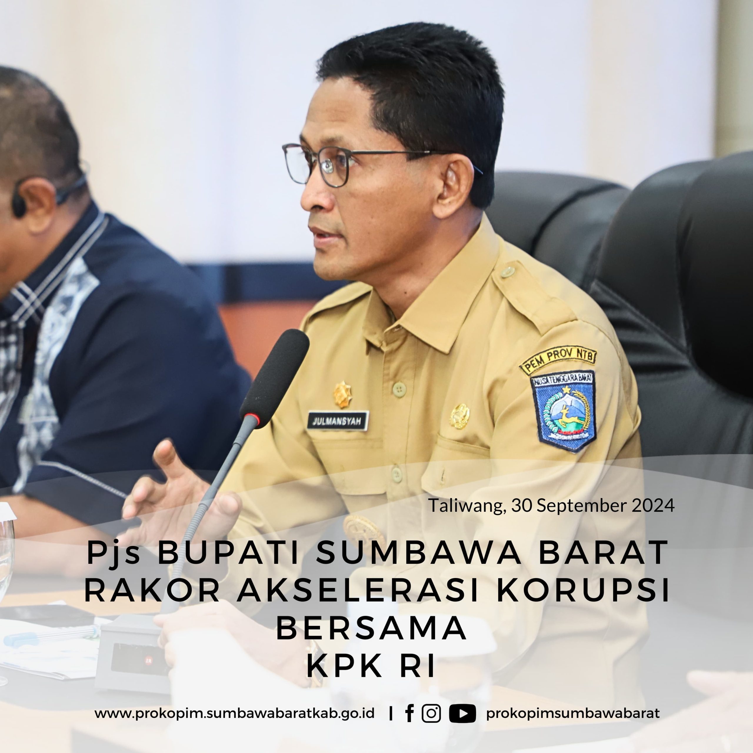 Pjs Bupati Sumbawa Barat Rakor Akselerasi Korupsi Bersama KPK - RI - PEMERINTAH KABUPATEN ...