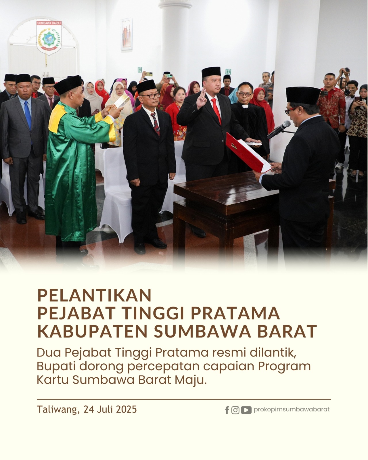 Dua Pejabat Tinggi Resmi Dilantik, Bupati Dorong Percepatan Capaian ...